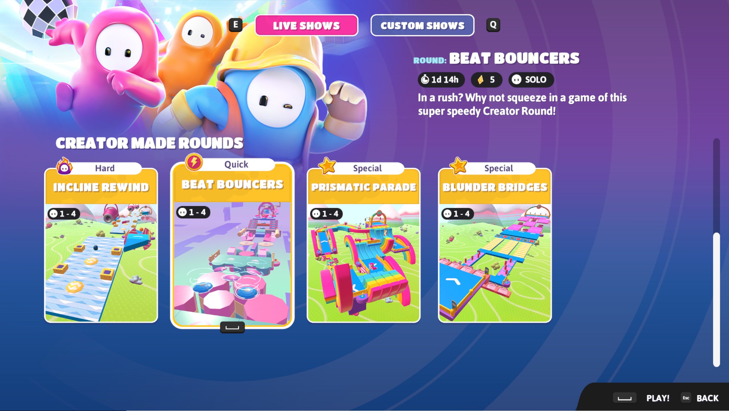 BIT 175 Individual Project - Fall Guys Tips and Tricks: Modes